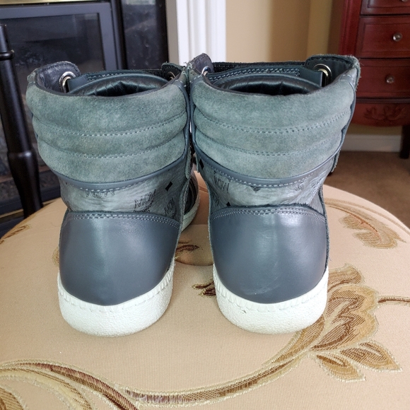 MCM | Shoes | Authentic Mcm Grey Monogram Sneakers | Poshmark